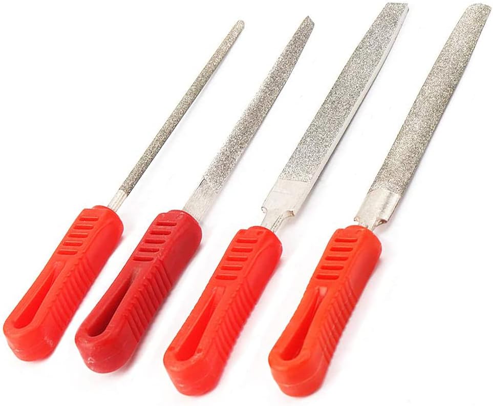 Diamond Craft 4-Piece Precision File SetMulti-Use Diamond Hand Files ...